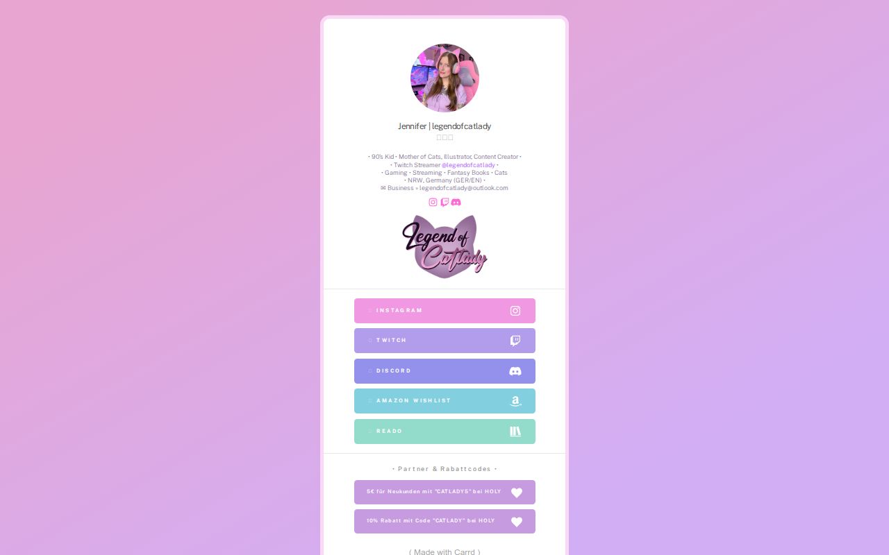 legendofcatlady Card